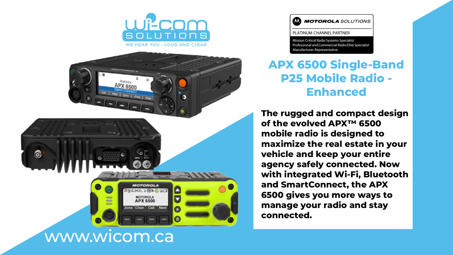 APX™ 6000 P25 - Wi-Com Solutions Inc.