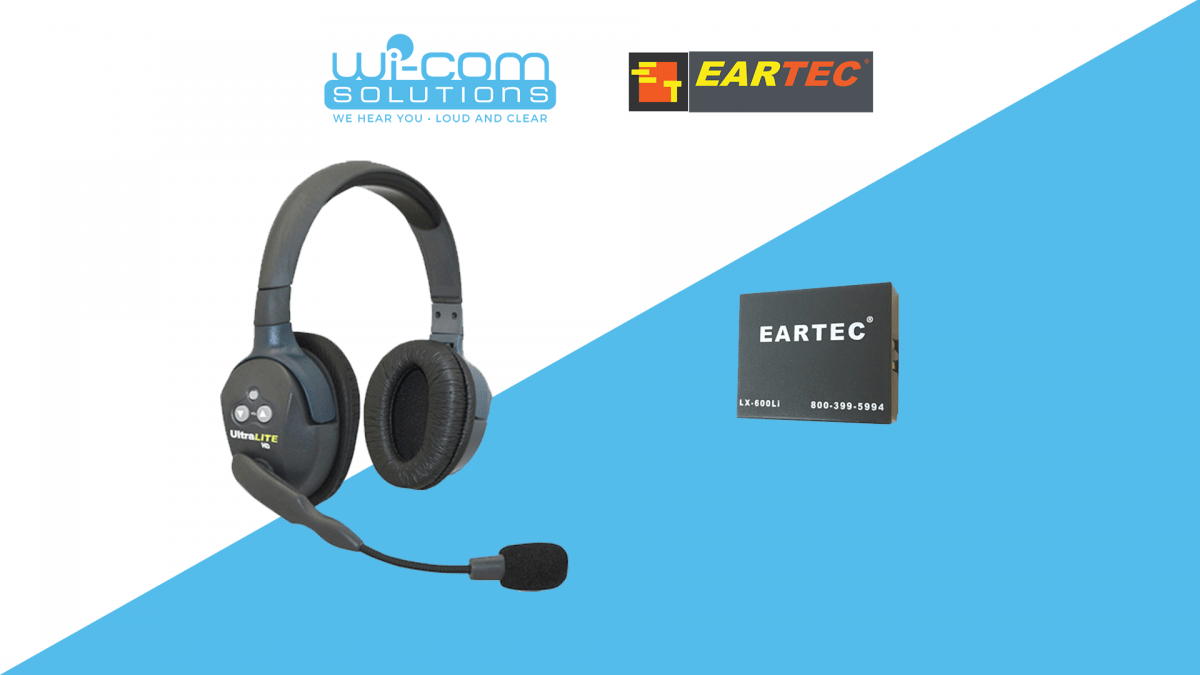 Eartec - UltraLITE Double Master Headset w/ Battery - Wi-Com Solutions Inc.