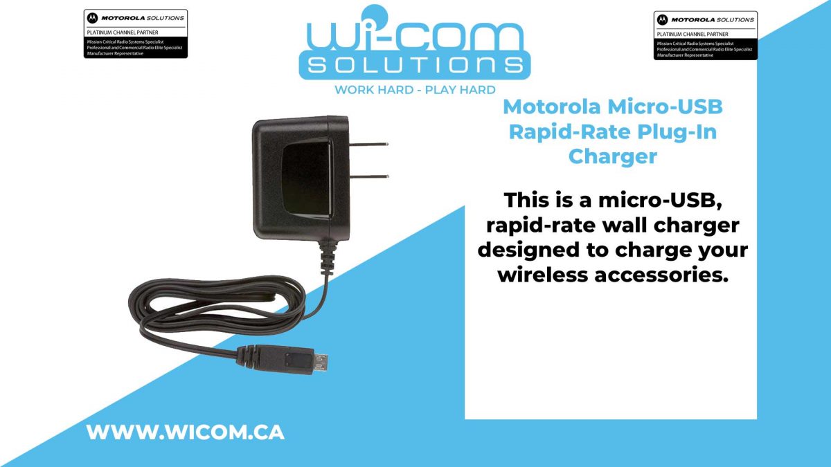TLK 100 - 25009298001 Micro-USB Rapid-Rate Plug-In Charger - Wi-Com ...