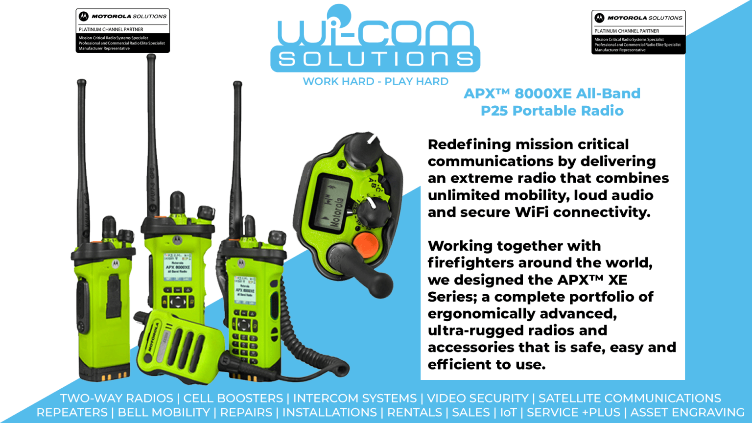 APX™ 8000XE ALL-BAND PORTABLE RADIO - Wi-Com Solutions Inc.
