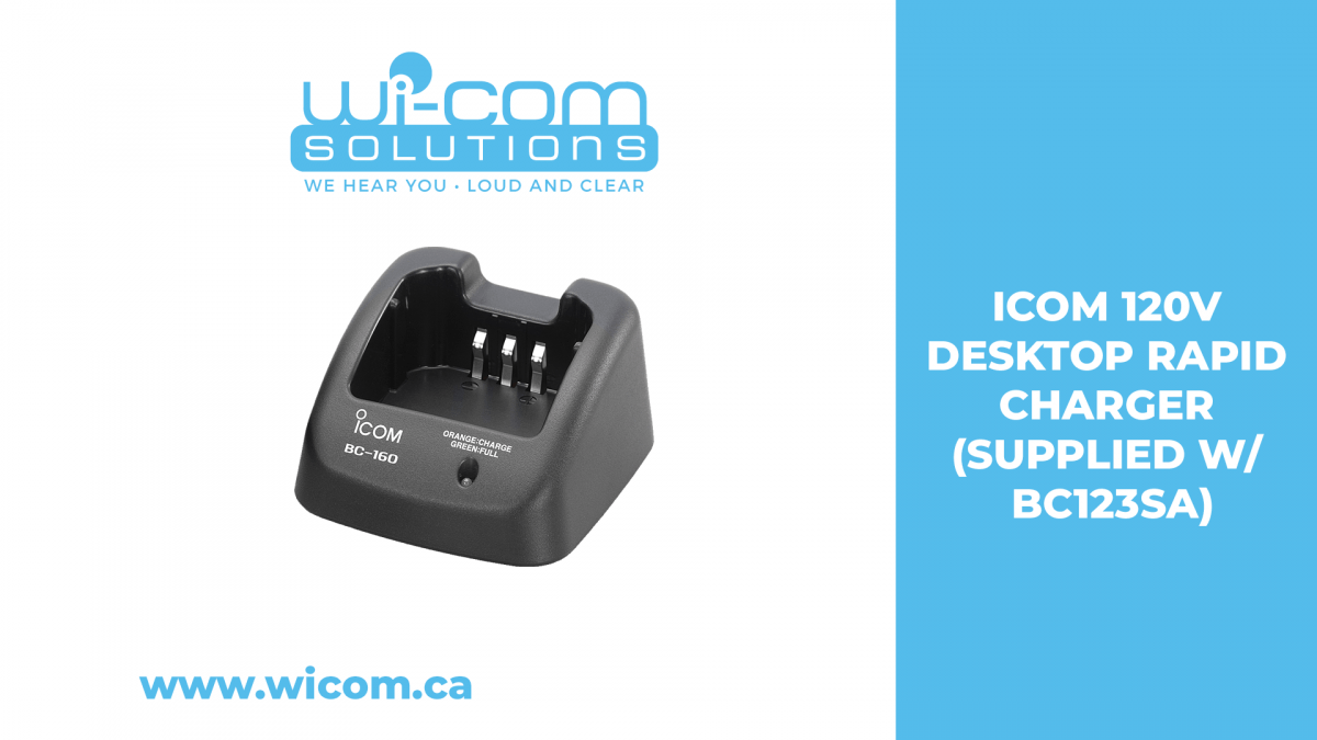 ICOM AC-BC160 31 120V DESKTOP RAPID CHARGER (SUPPLIED W/ BC123SA) - Wi ...