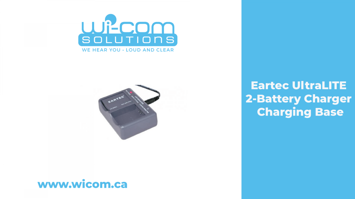 Eartec UltraLITE 2-Battery Charger Charging Base - Wi-Com Solutions Inc.