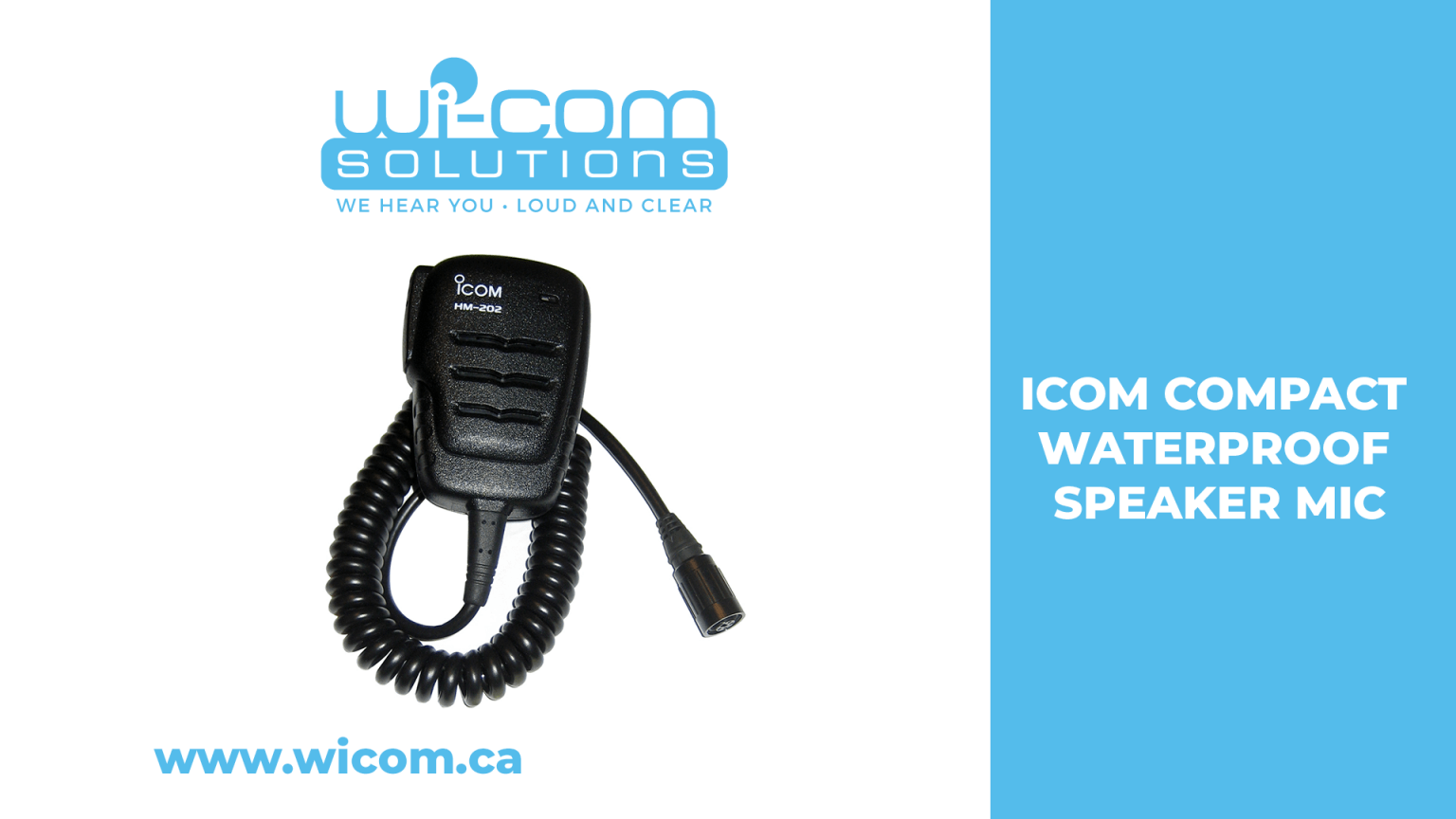ICOM COMPACT WATERPROOF SPEAKER MIC - Wi-Com Solutions Inc.