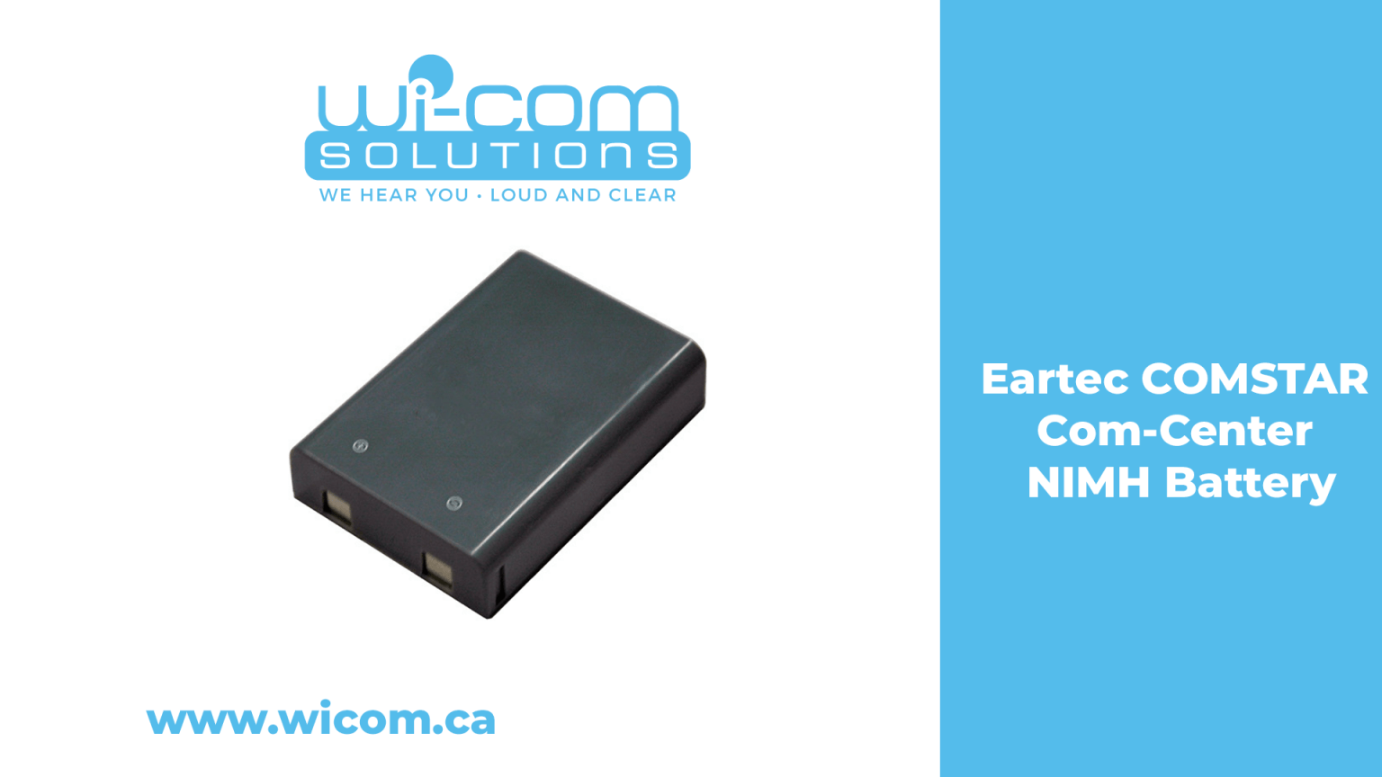 Eartec COMSTAR Com-Center NIMH Battery - Wi-Com Solutions Inc.