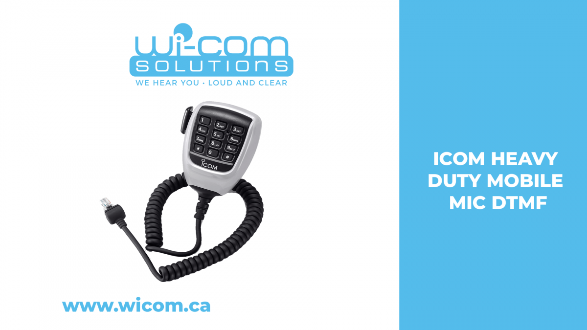 ICOM AC-HM148T 19 HEAVY DUTY MOBILE MIC DTMF - Wi-Com Solutions Inc.
