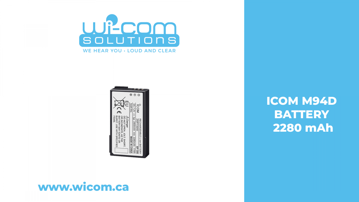 ICOM M94D BATTERY 2280 mAh - Wi-Com Solutions Inc.