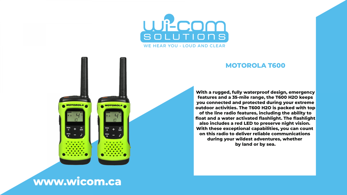 MOTOROLA T600 - Wi-Com Solutions Inc.