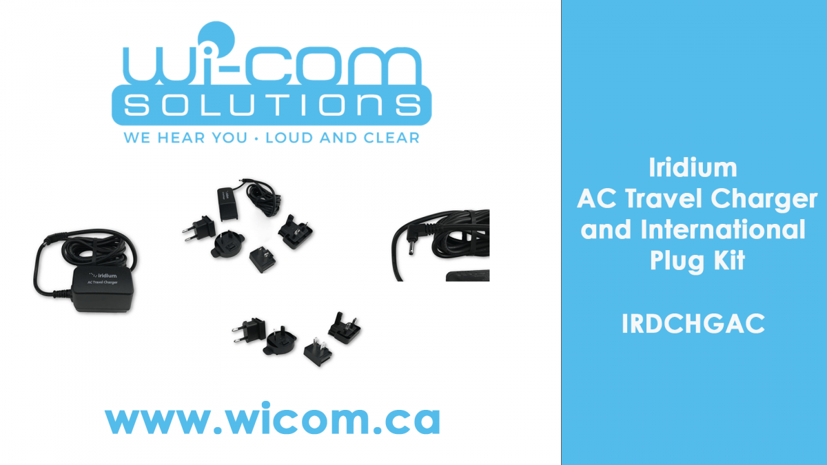 Iridium AC Travel Charger and International Plug Kit - Wi-Com Solutions ...