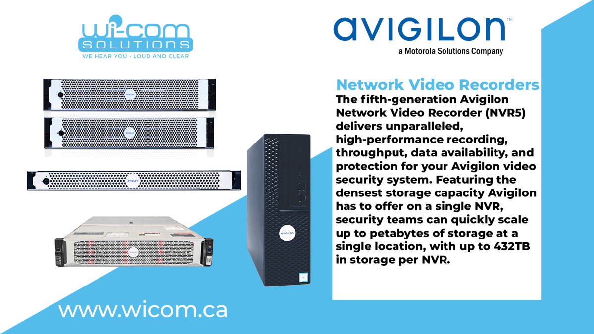AVIGILON Network Video Recorders - Wi-Com Solutions Inc.