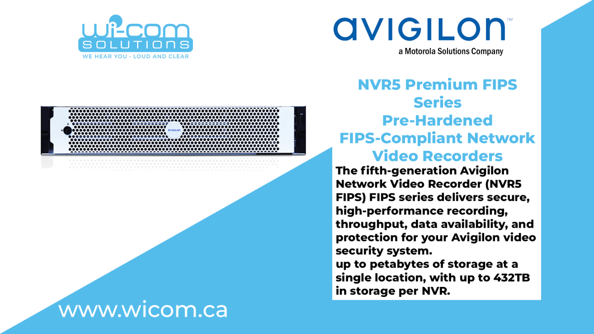 AVIGILON Network Video Recorders NVR5 Premium FIPS Series - Wi-Com ...