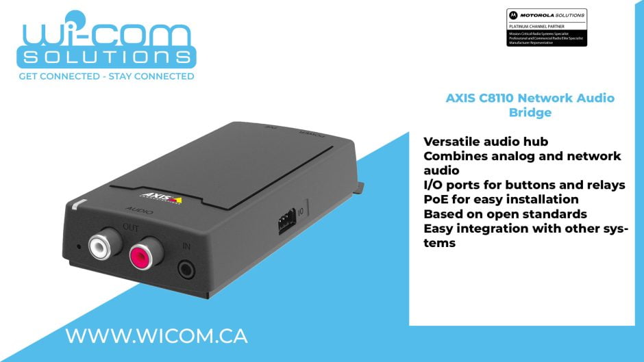 AXIS C8110 Network Audio Bridge - Wi-Com Solutions Inc.