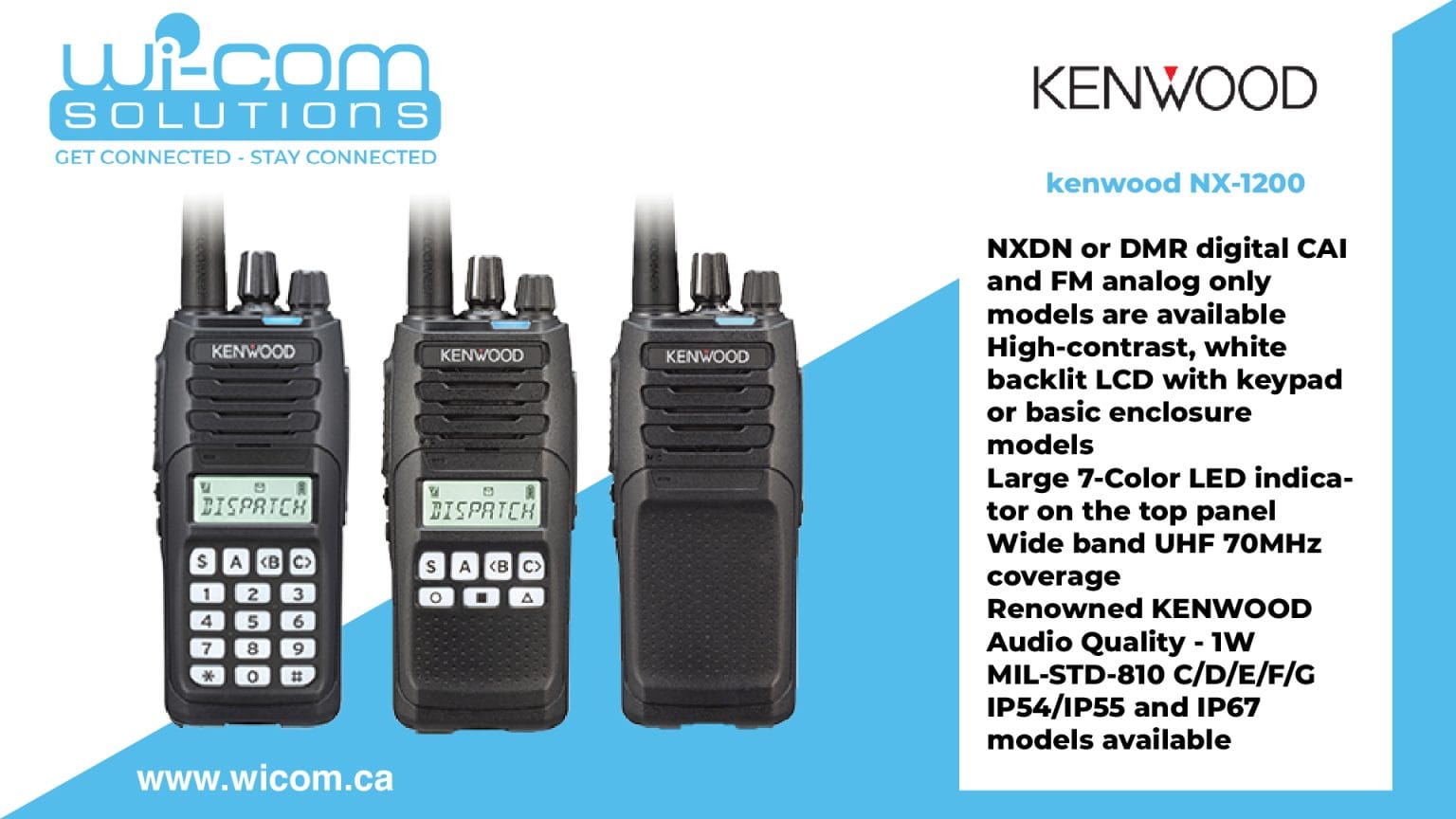 Kenwood NX-1200 NX-1300 - Wi-Com Solutions Inc.