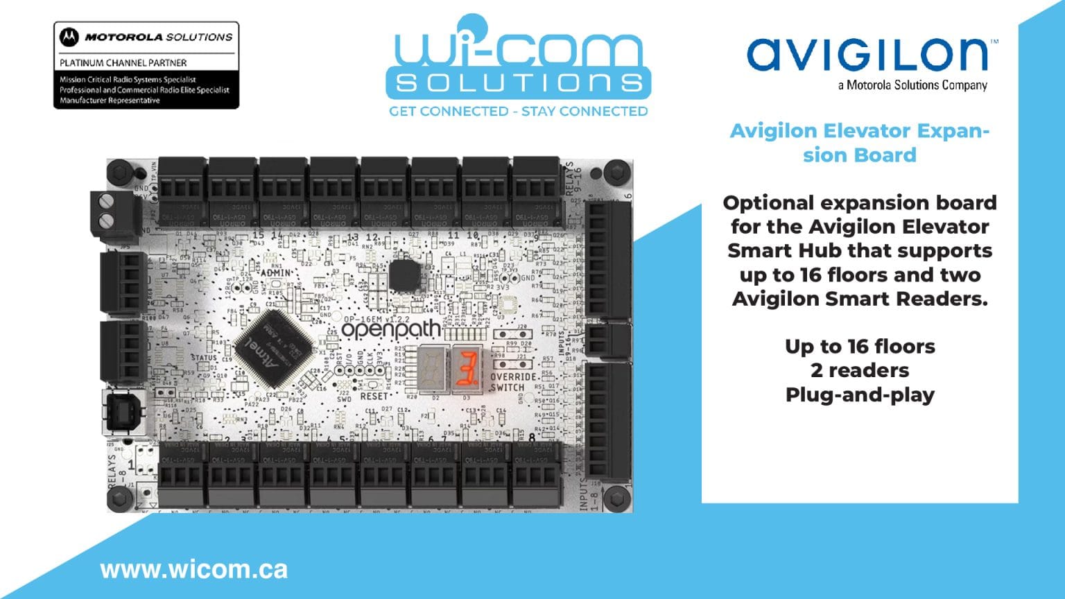 Avigilon Elevator Expansion Board - Wi-Com Solutions Inc.